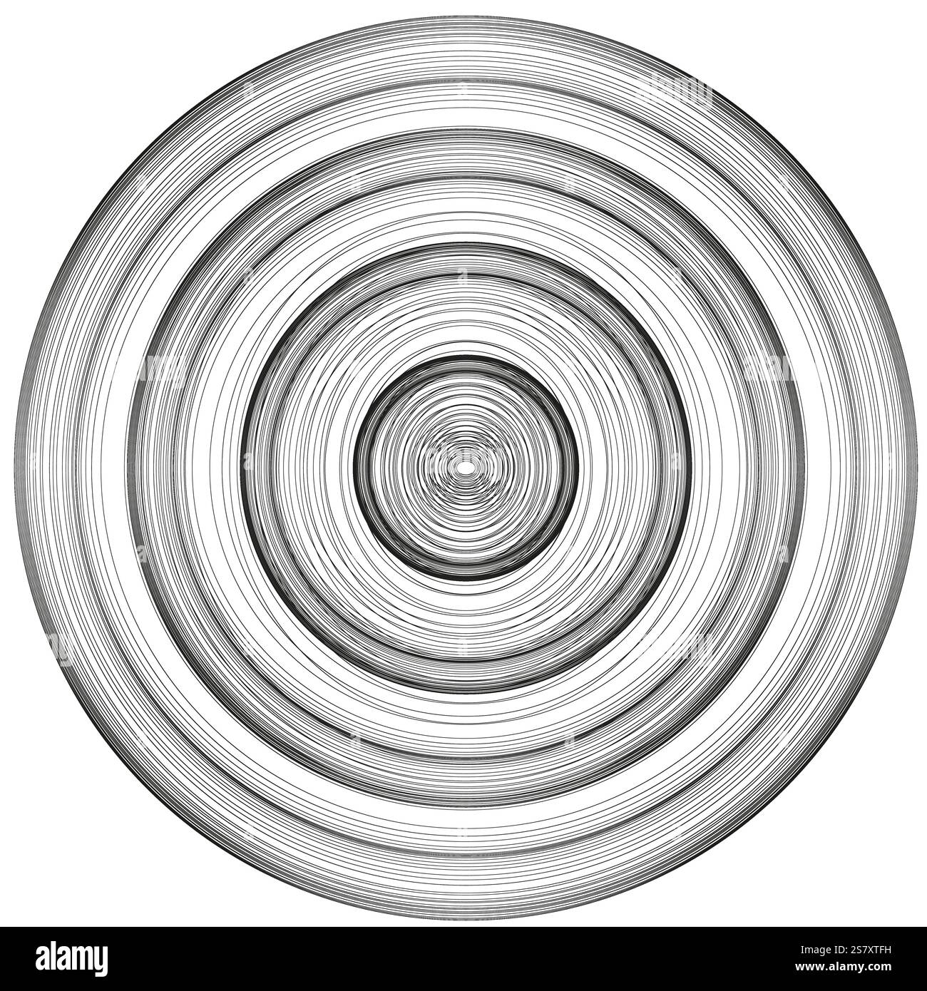 Geometric layered vortex. Concentric spiral design. Abstract circular ...