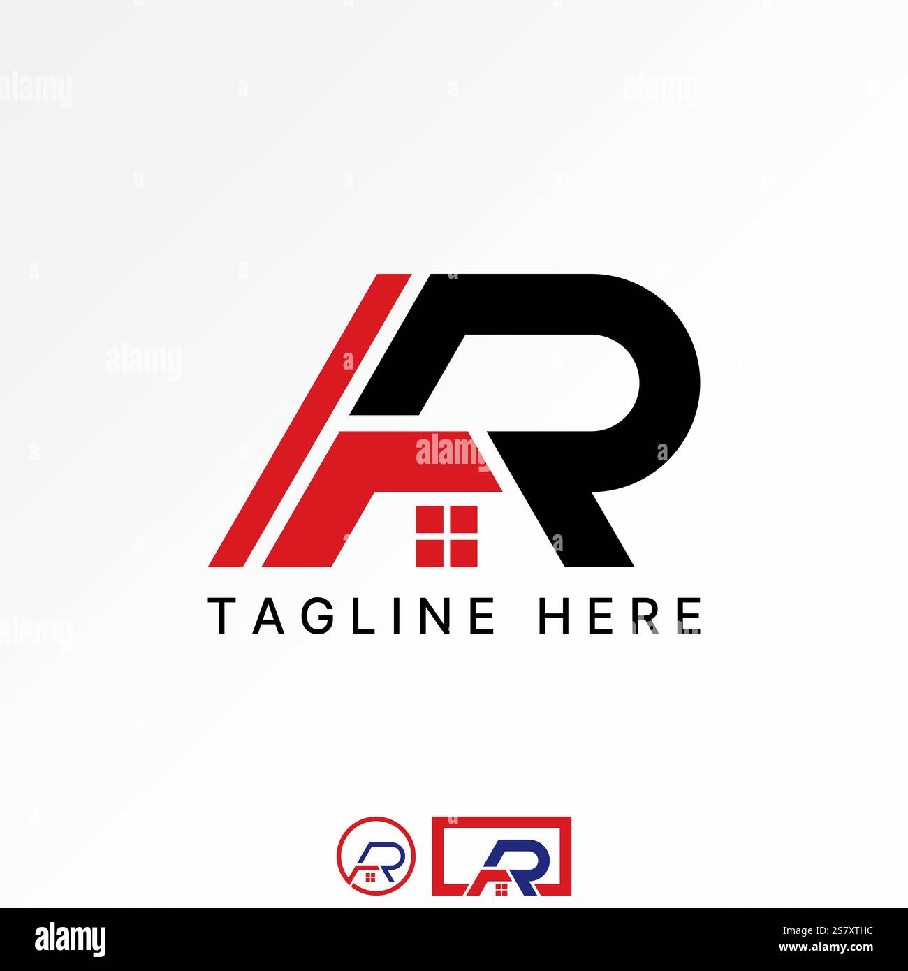 Logo design graphic concept creative premium vector stock image graphic initial AR font cutting ...