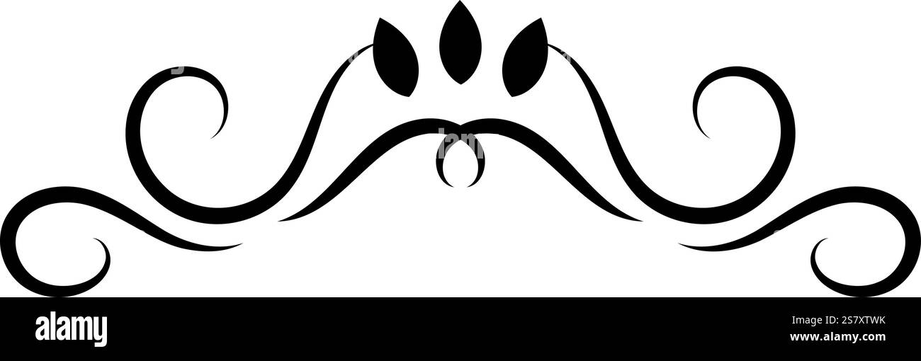 elegant swirl divider Stock Vector Image & Art - Alamy