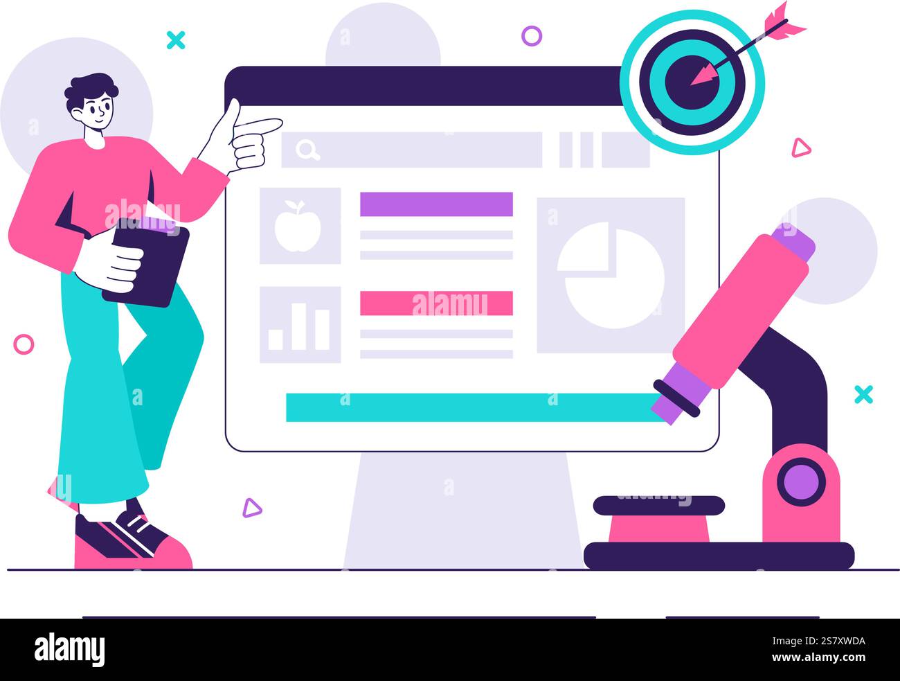 Career Education Vector Illustration Featuring a Growth Oriented ...