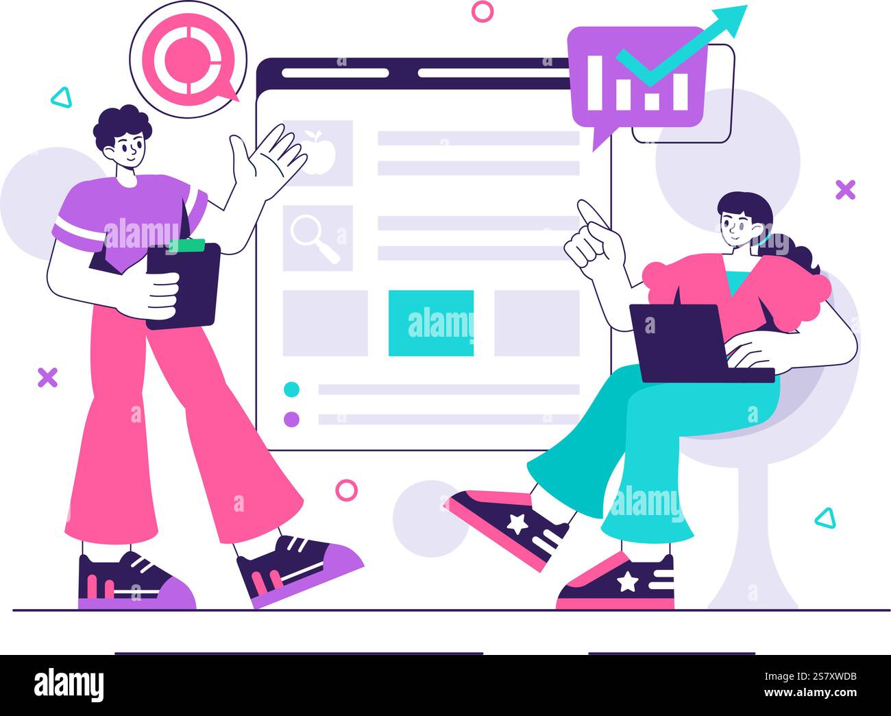 Career Education Vector Illustration Featuring a Growth Oriented ...