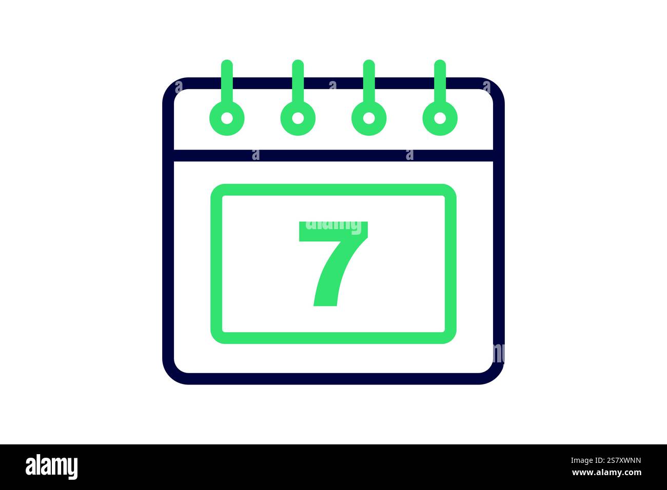 Week icon. line icon style. calendar with 7 day. icon related to time ...
