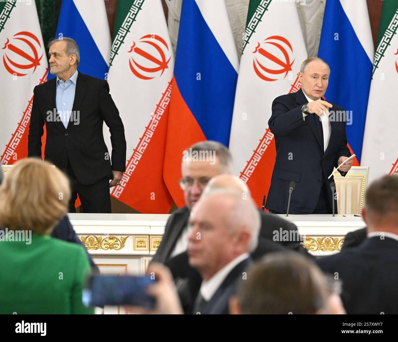 Moscow, Russia. 17th Jan, 2025. Iranian President Masoud Pezeshkian ...