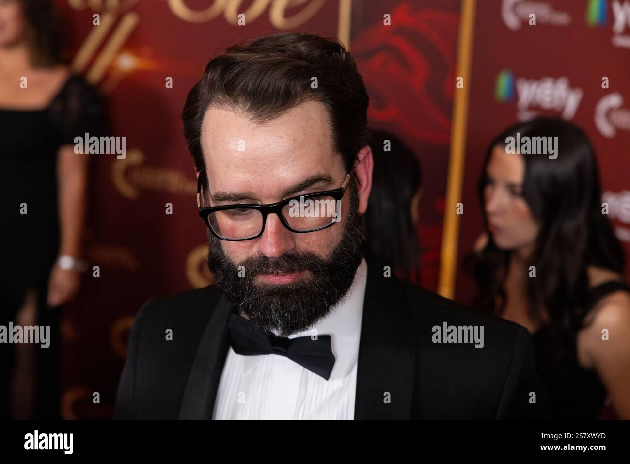 Washington, USA. 19th Jan, 2025. Matt Walsh speaks with press on the ...