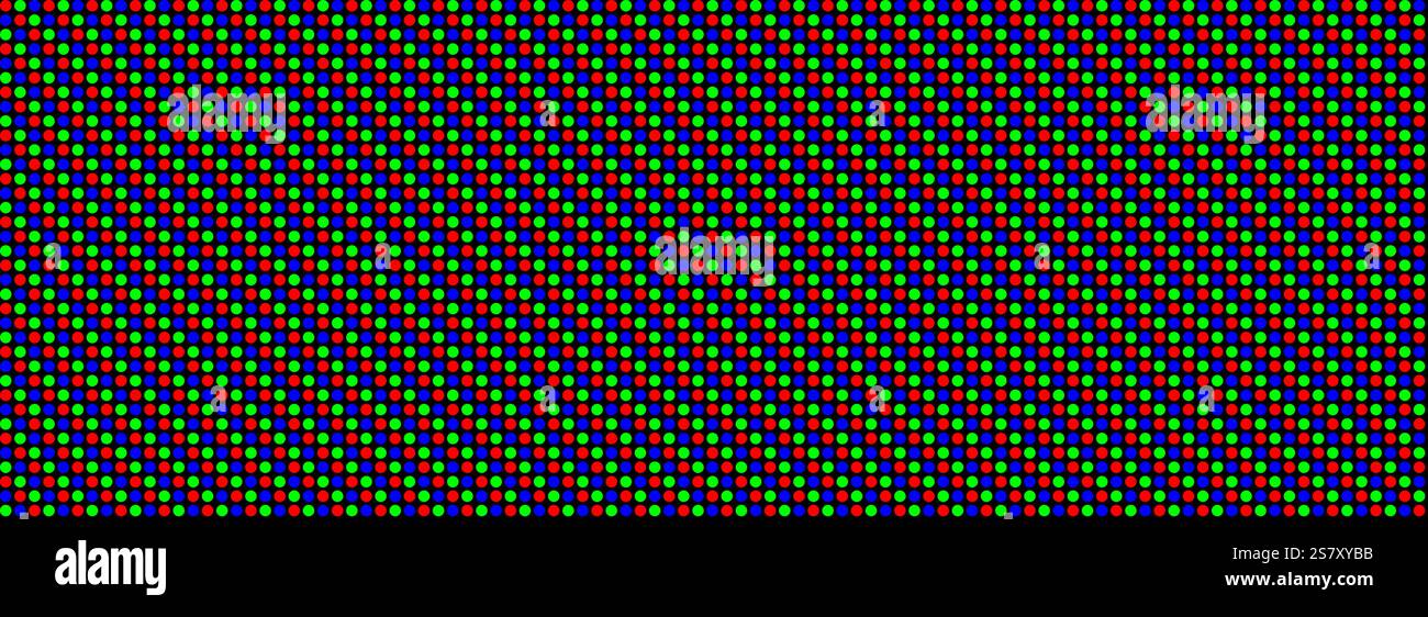 RGB pixel seamless pattern. Repeating LED screen background. LCD ...