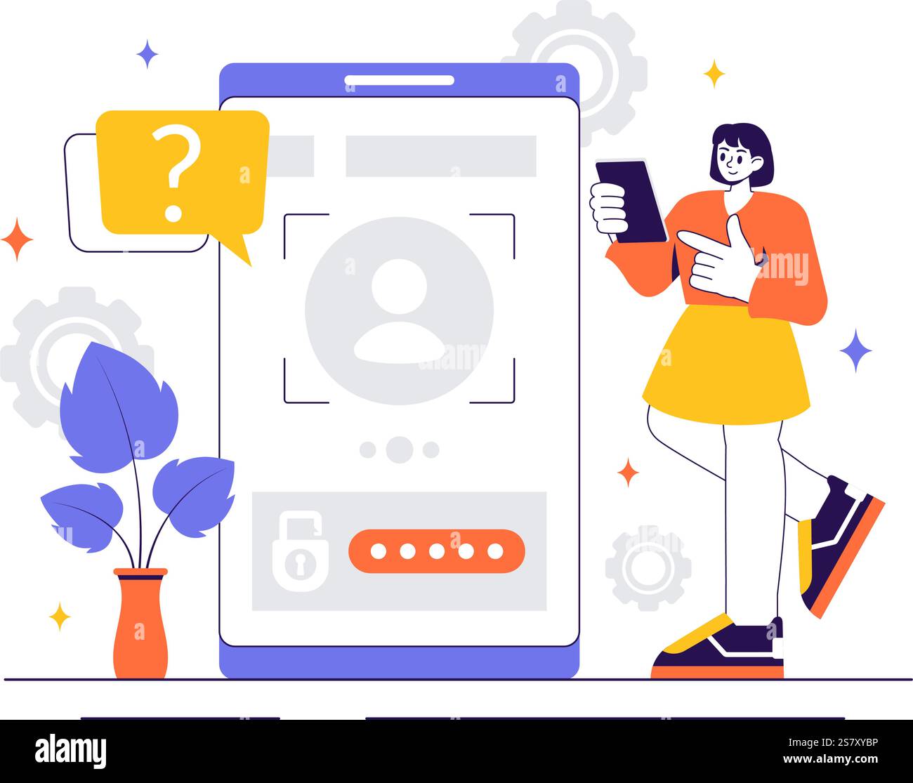 Identification Vector Illustration of an Identity Card Featuring a Photo, Personal Information ...