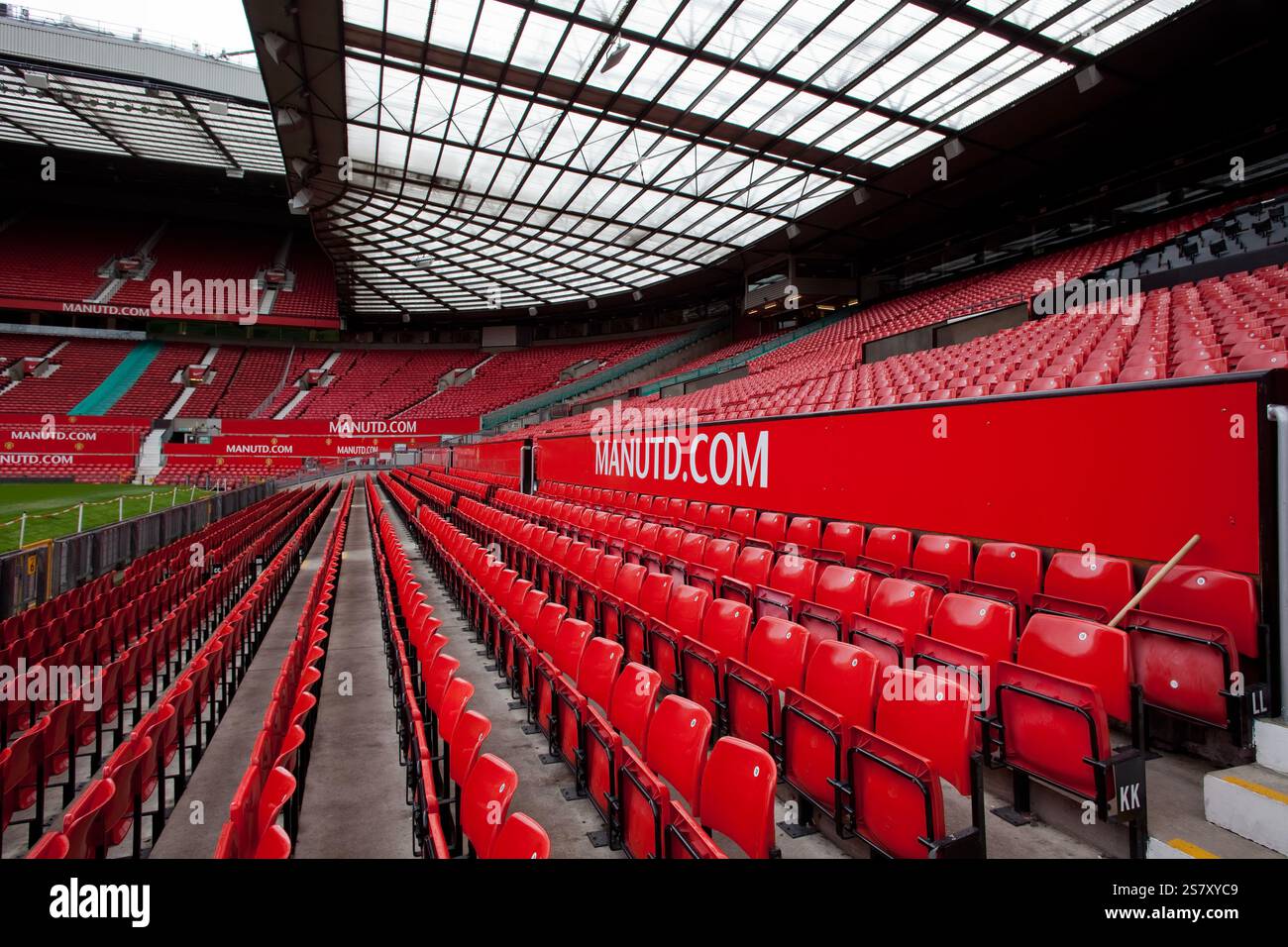 Inside the Old Trafford stadium of Manchester United football club ...