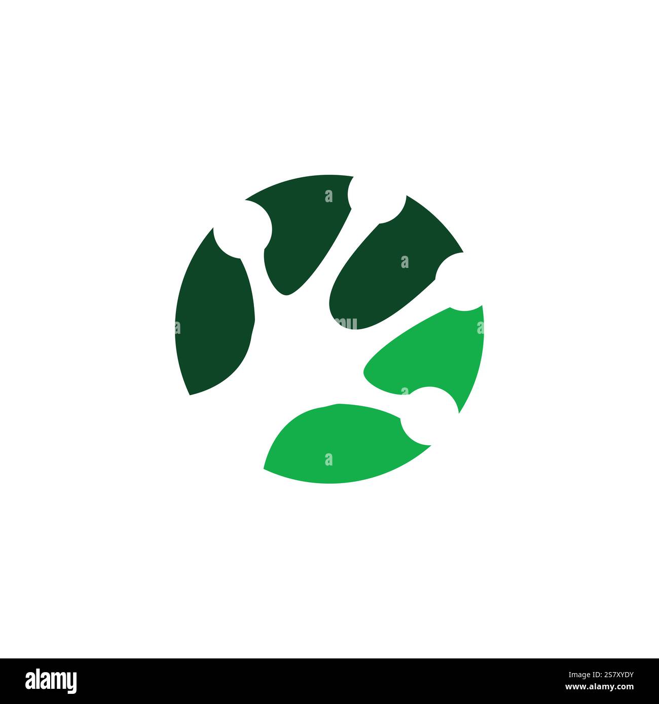 Modern and simplistic logo design depicting a green frog's foot in a ...
