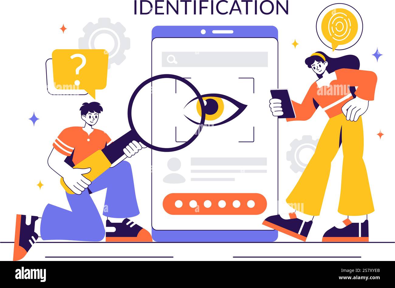 Identification Vector Illustration of an Identity Card Featuring a ...