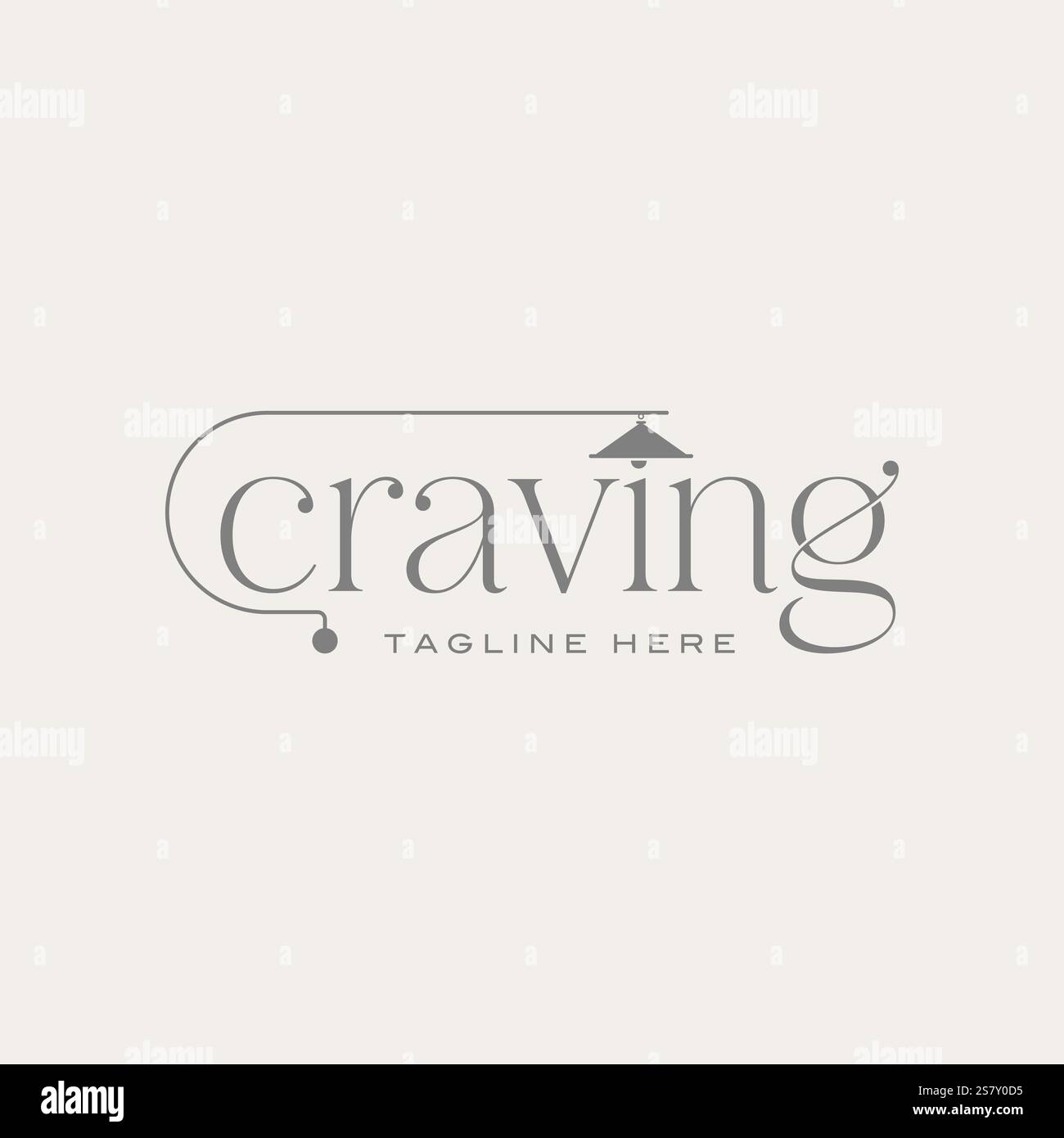 Logo design graphic concept creative premium vector stock image graphic word Craving serif font ...