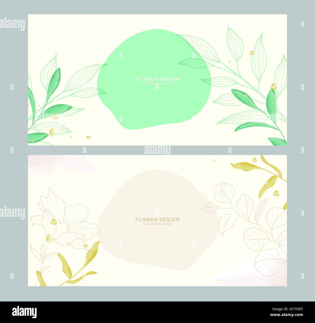 Flower background clipart set design. Spring flowers in watercolor ...