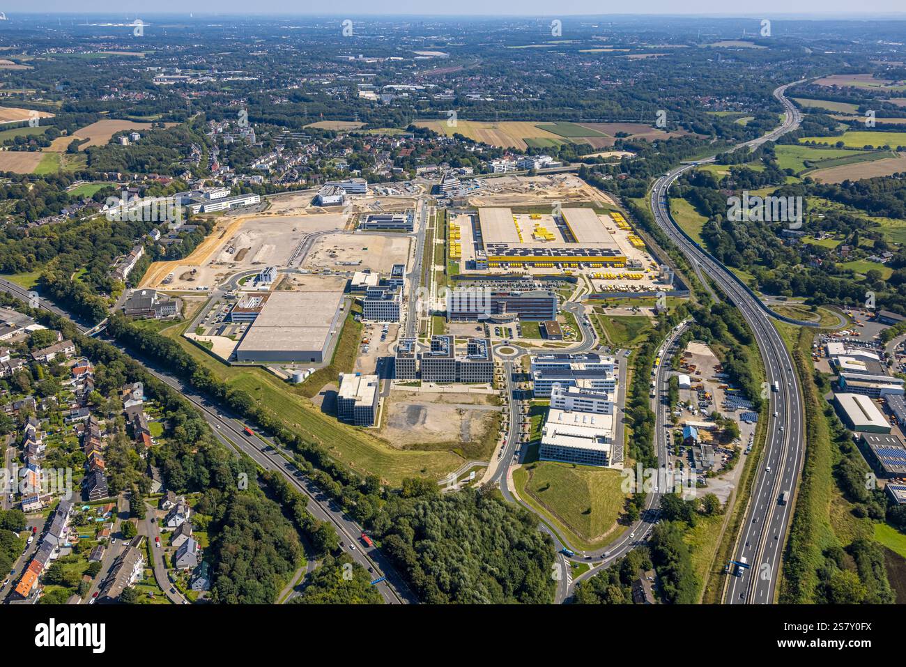 Aerial view, Mark 51/7 construction site, science and technology ...
