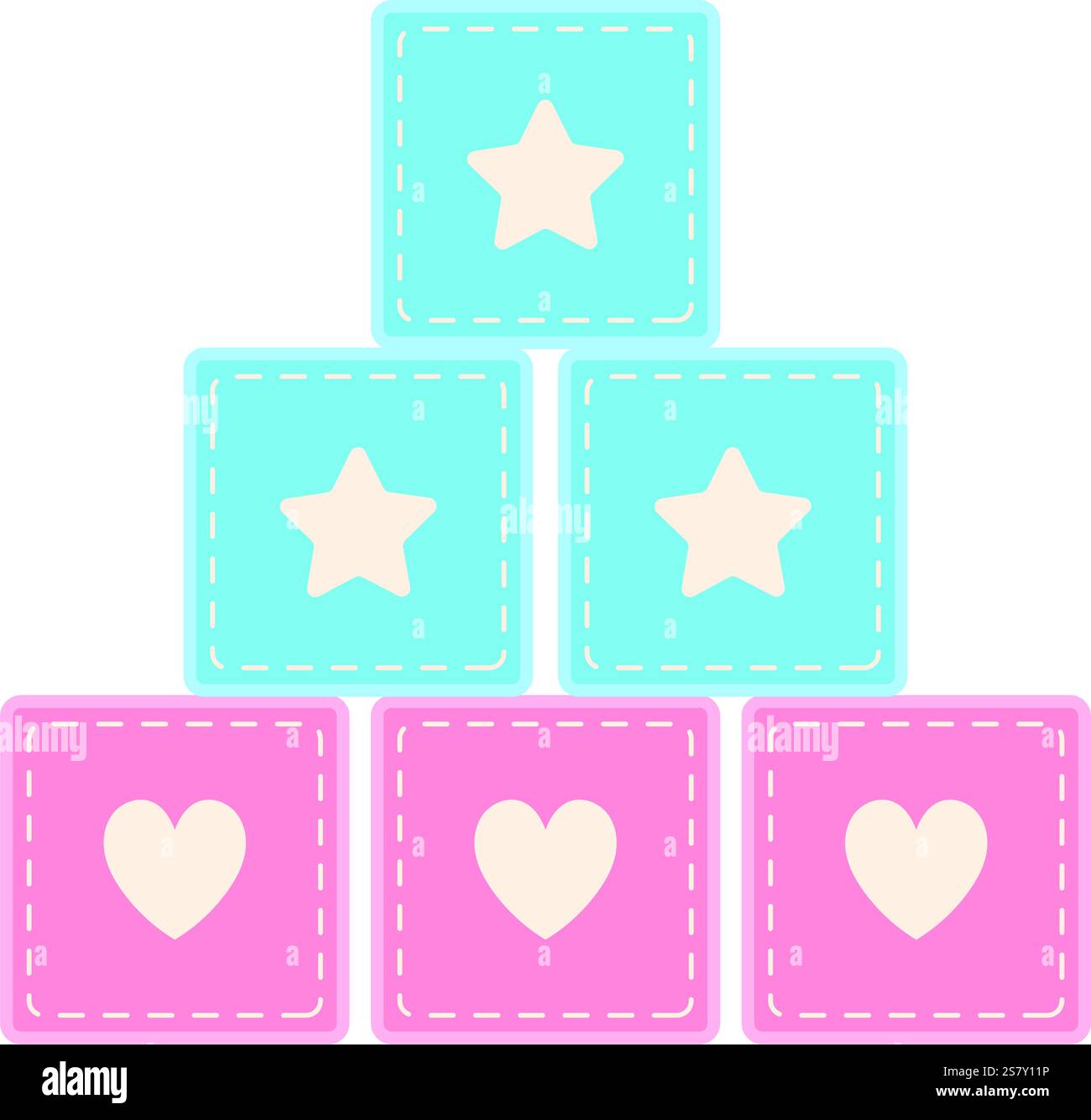 gender reveal pink and blue blocks Stock Vector Image & Art - Alamy