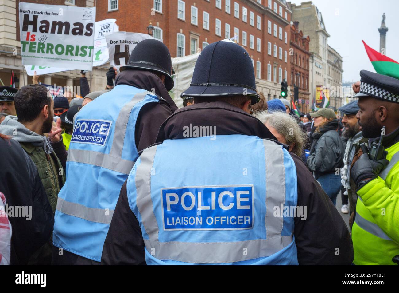 London, UK, Whitehall, January 18th 2025, National March for Palestine ...