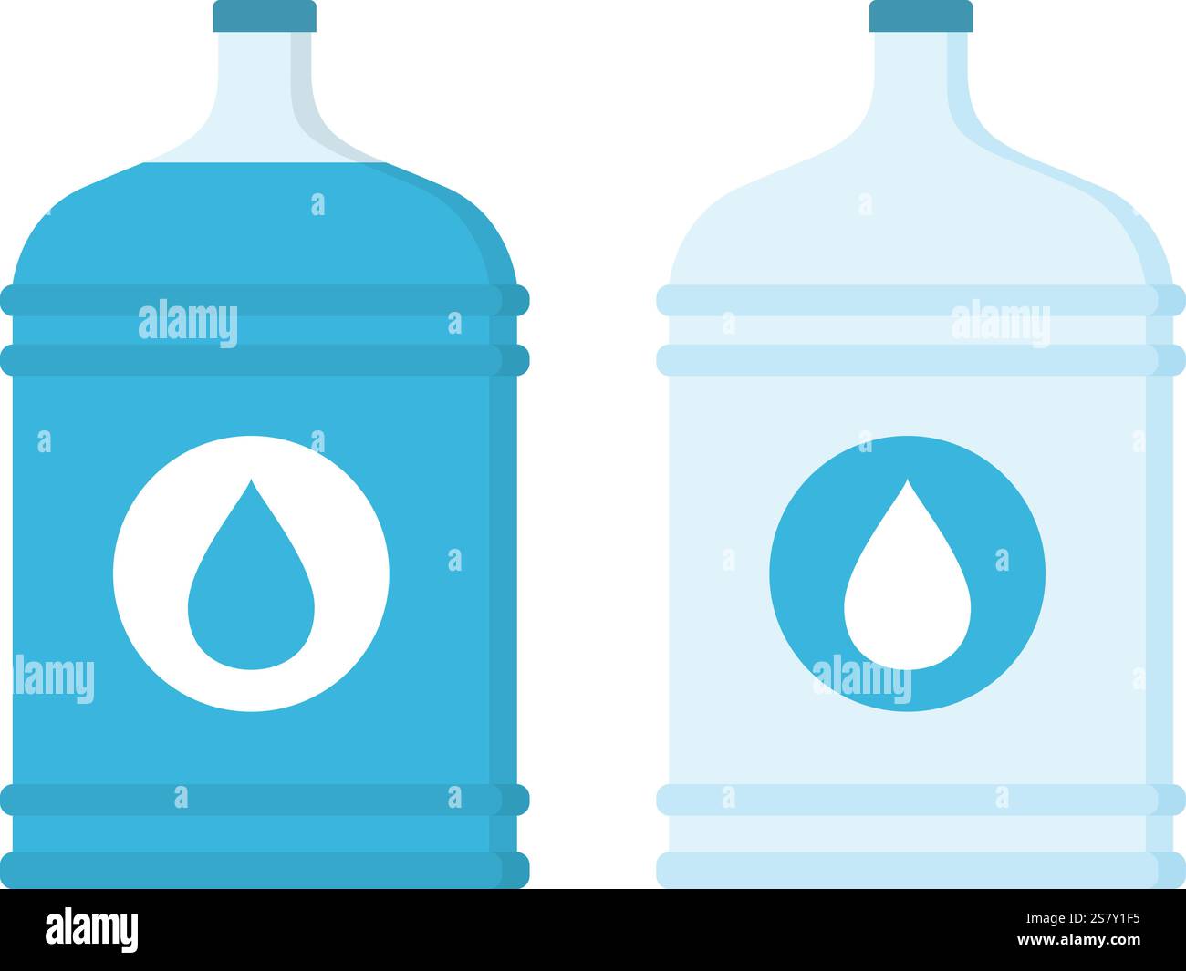 Big bottles with water, flat style, vector eps10 illustration Stock ...