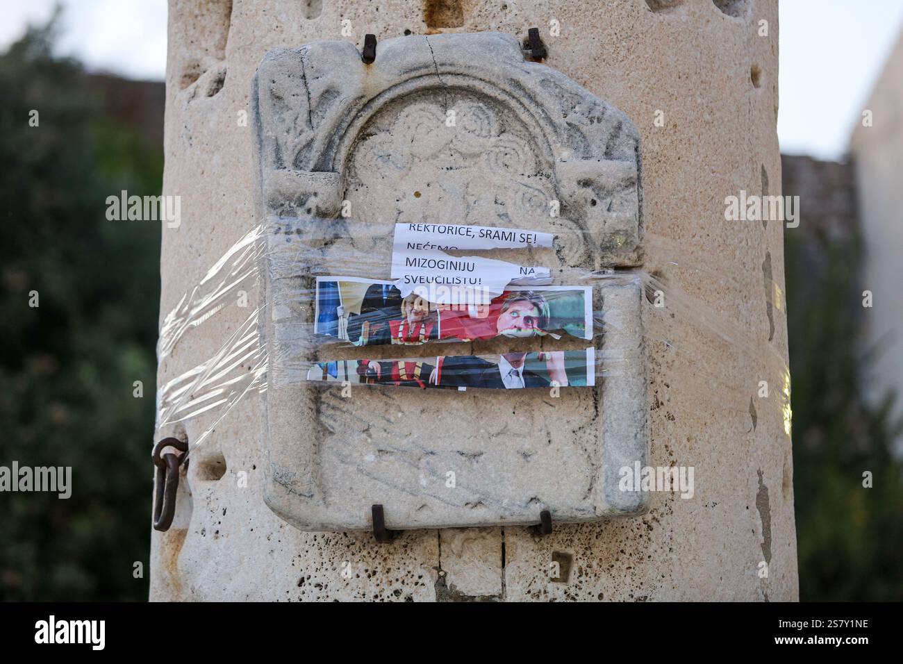 Dijana Vican polemic, picture on the Medieval Pillory in Zadar Roman ...