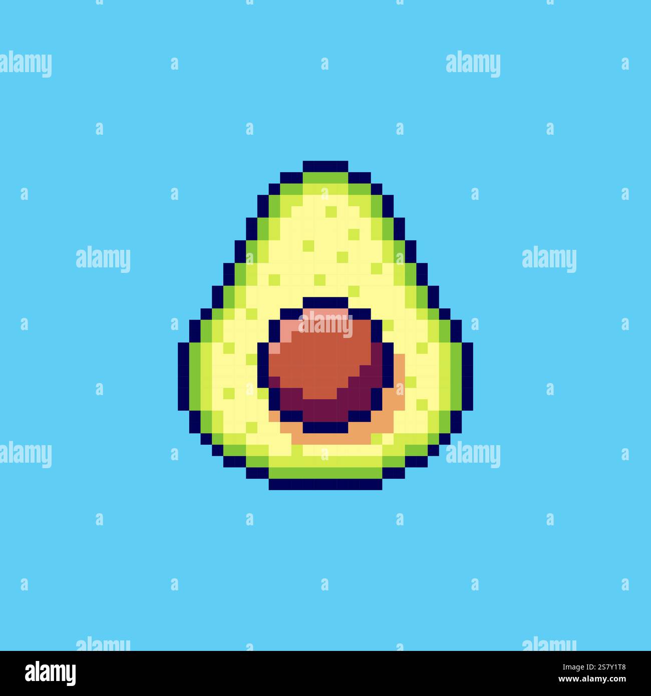Pixel art Avocado game asset design Stock Vector Image & Art - Alamy