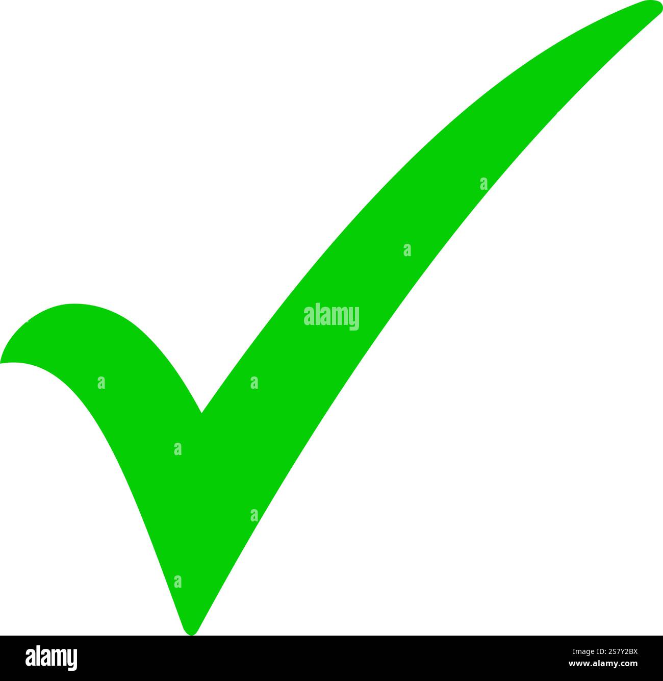 Green check mark icon, checkmark vector icon, approved symbol in green ...