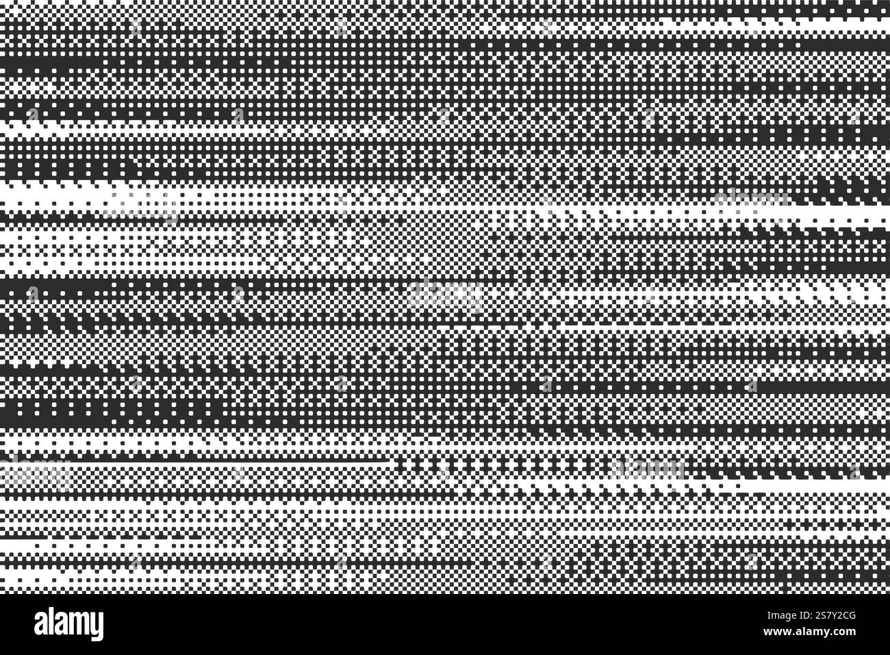 Striped bitmap pattern background with pixel texture. Retro computer game graphic. Abstract ...
