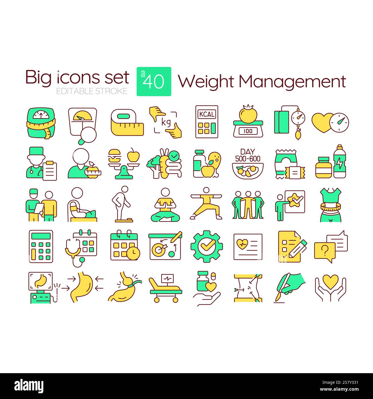 Obesity surgery weight loss Stock Vector Images - Alamy