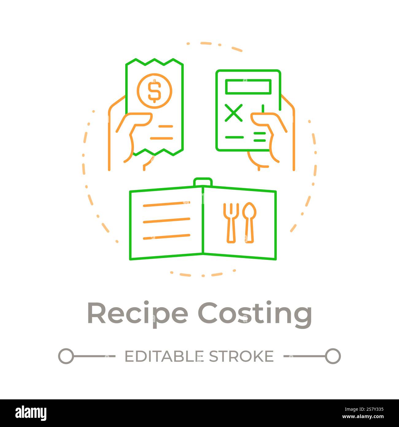Recipe costing duo tone concept icon Stock Vector Image & Art - Alamy