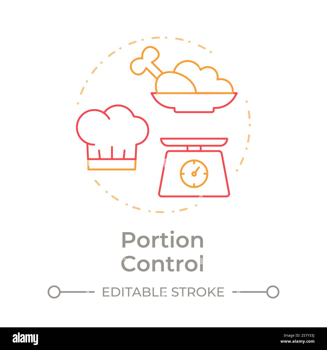 Portion control duo tone concept icon Stock Vector Image & Art - Alamy