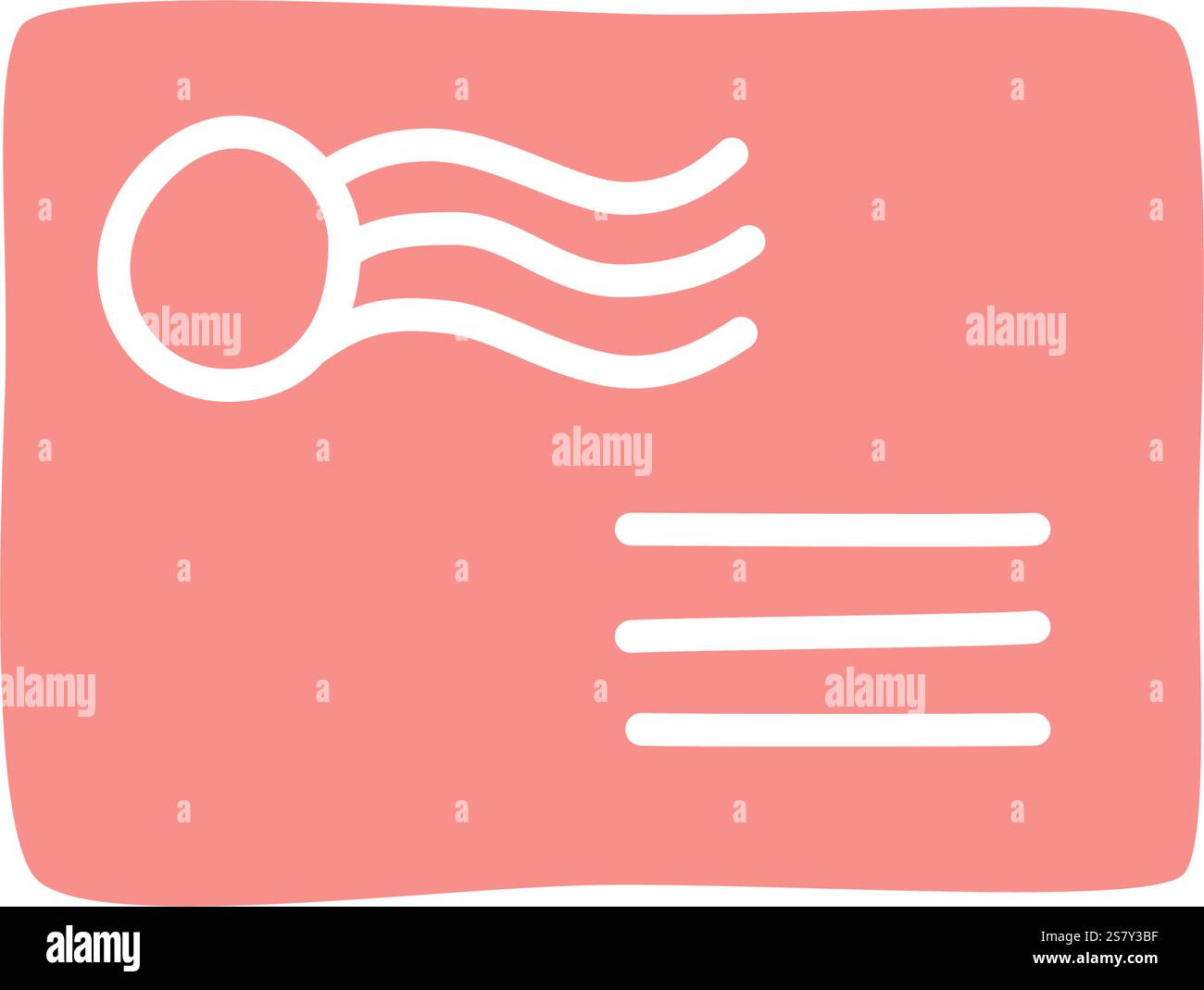 Doodle letter envelope icon hand drawn in a modern minimalistic style ...
