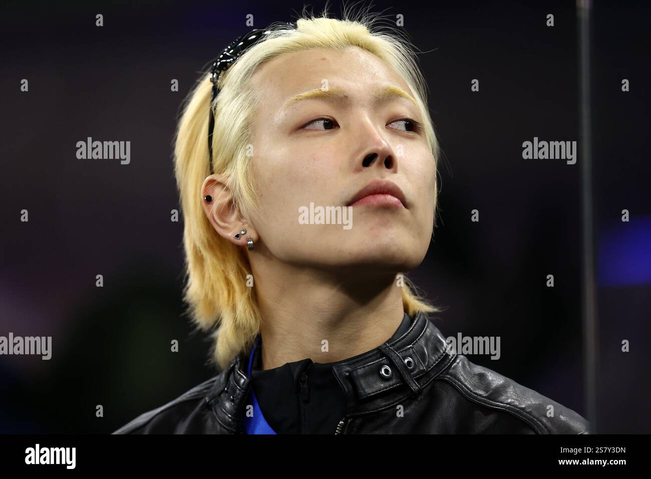 South Korean musician Park Seong-hwa looks on during the Serie A ...