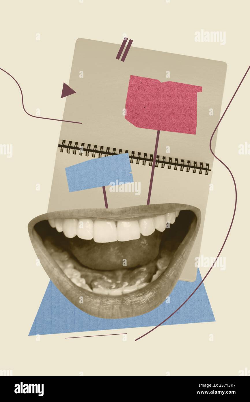 Trend artwork poster composite sketch image collage of big size woman ...