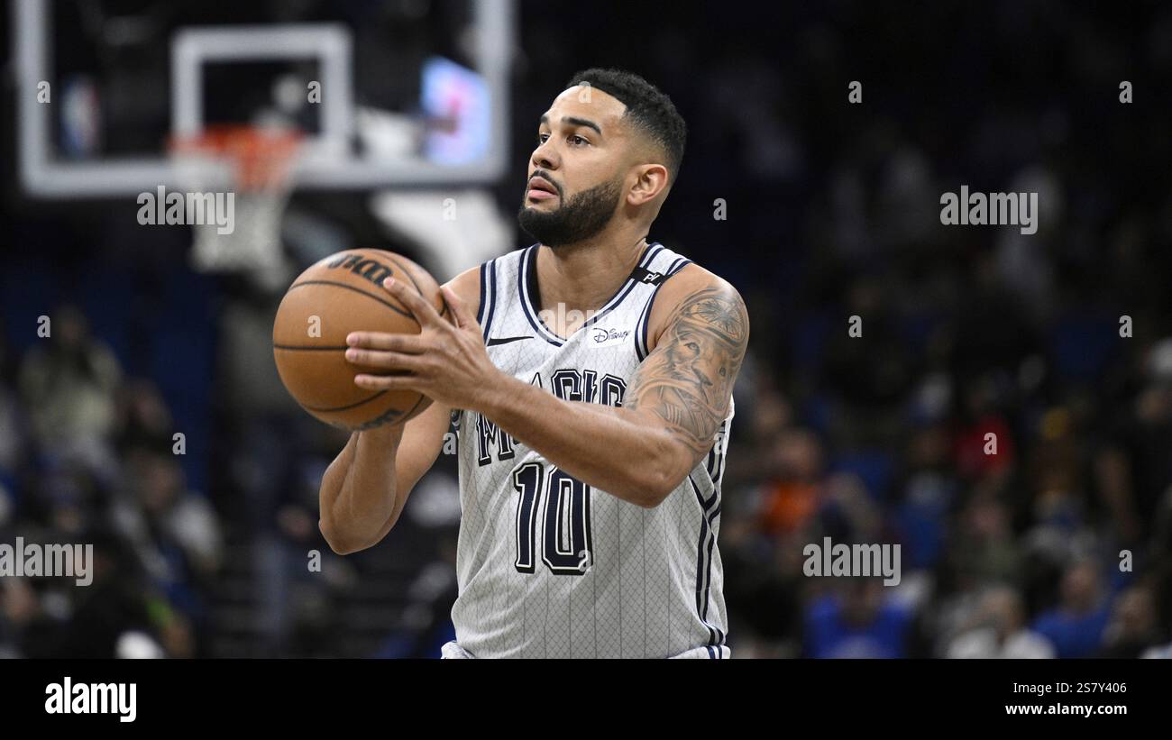 Orlando Magic guard Cory Joseph (10 shoots during the second half of an ...
