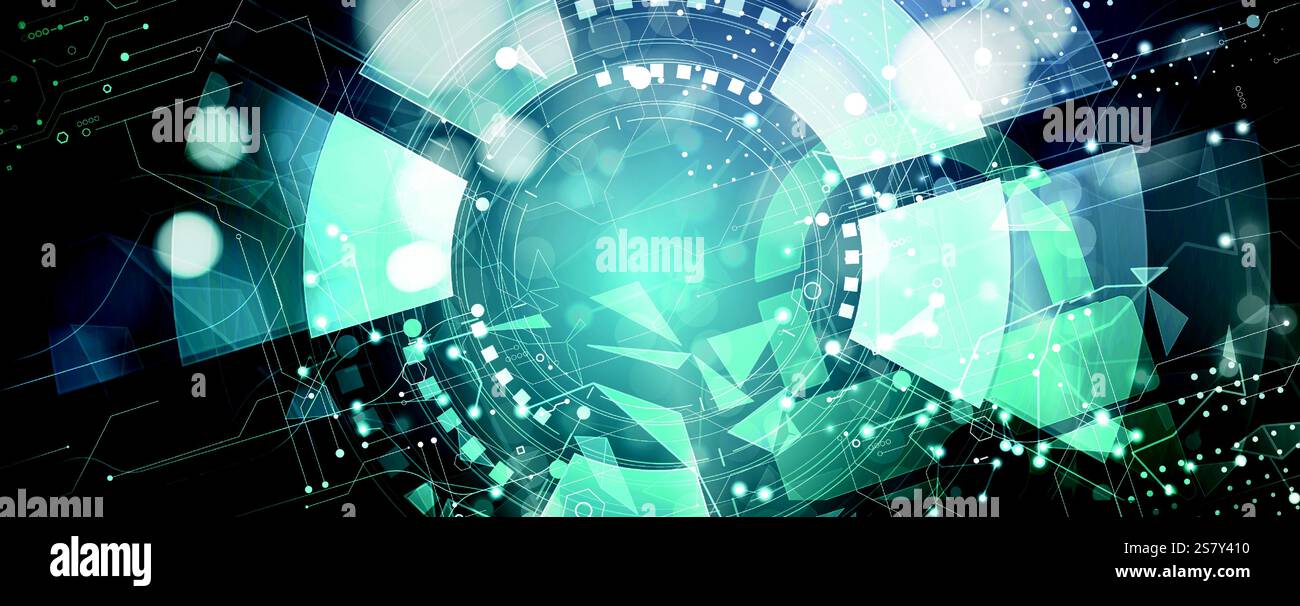 Abstract Computer cloud storage technology background. network visual ...