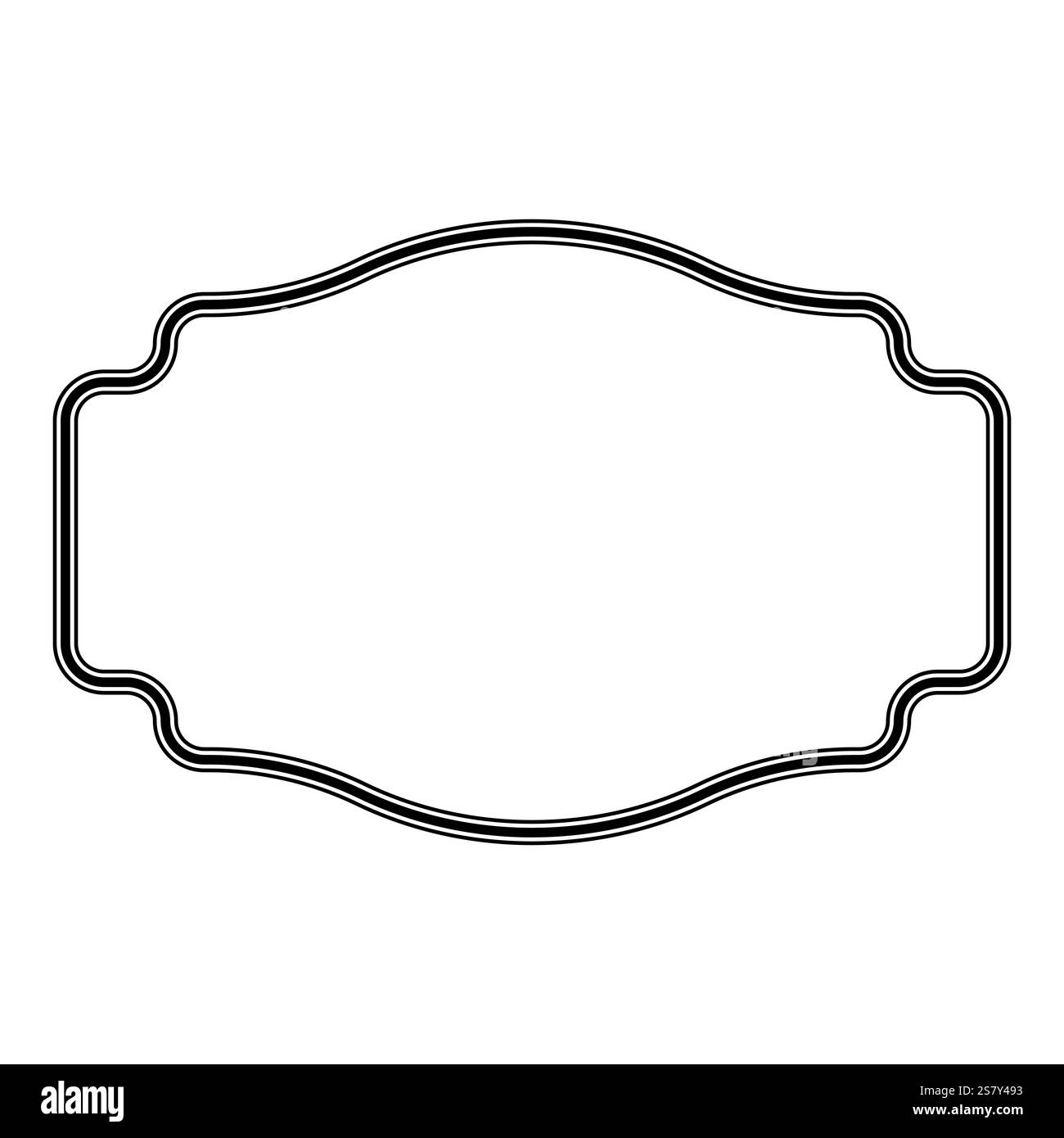 Elegant Double Line Vintage Decorative Label Frame Stock Vector Image ...