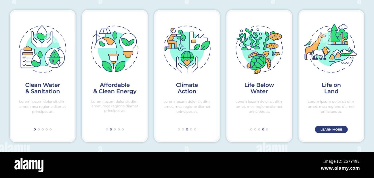 Environmental sustainability onboarding mobile app screen Stock Vector Image & Art - Alamy