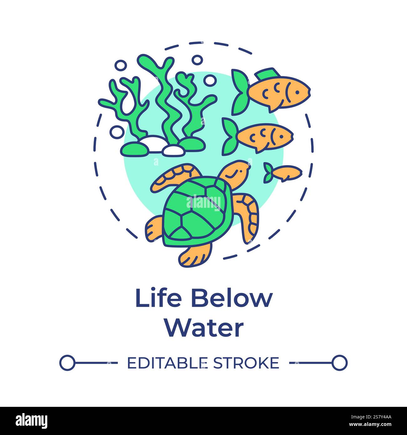 Life below water multi color concept icon Stock Vector Image & Art - Alamy