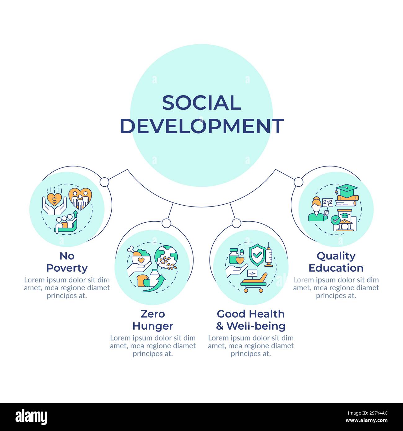 Social development circular diagram infographic Stock Vector Image ...