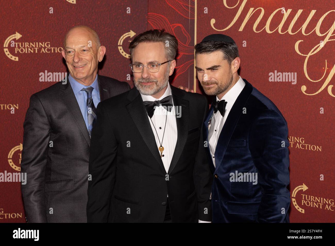 Ben Shaprio poses on the red carpet at the Turning Point USA Inaugural ...