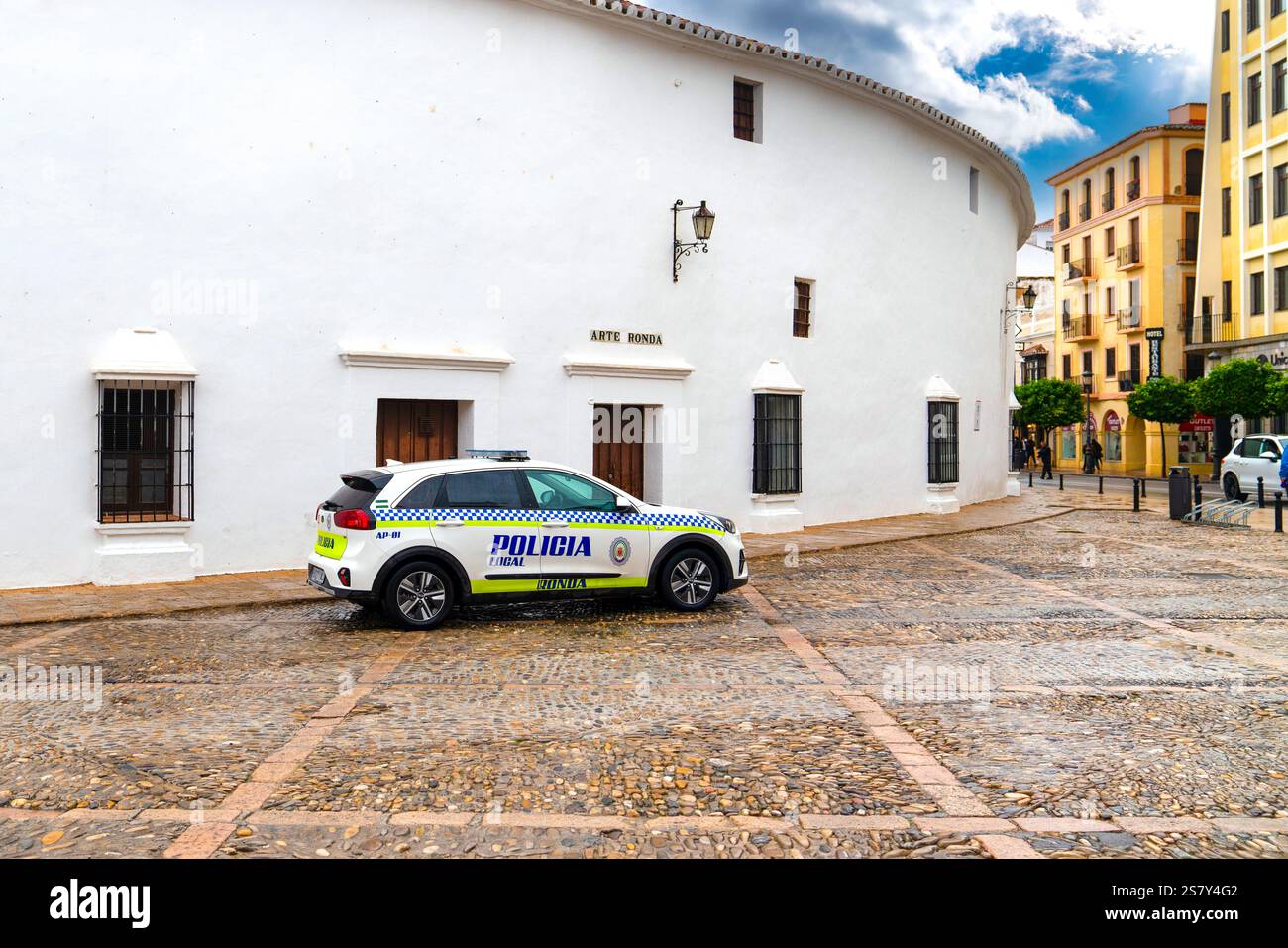 Ronda, Andalusia, Spain - October 27, 2024: Spanish local police car on ...
