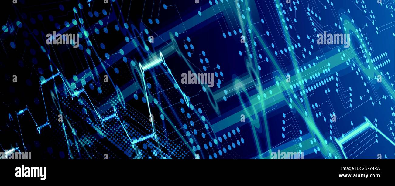 Abstract Computer cloud storage technology background. network visual ...