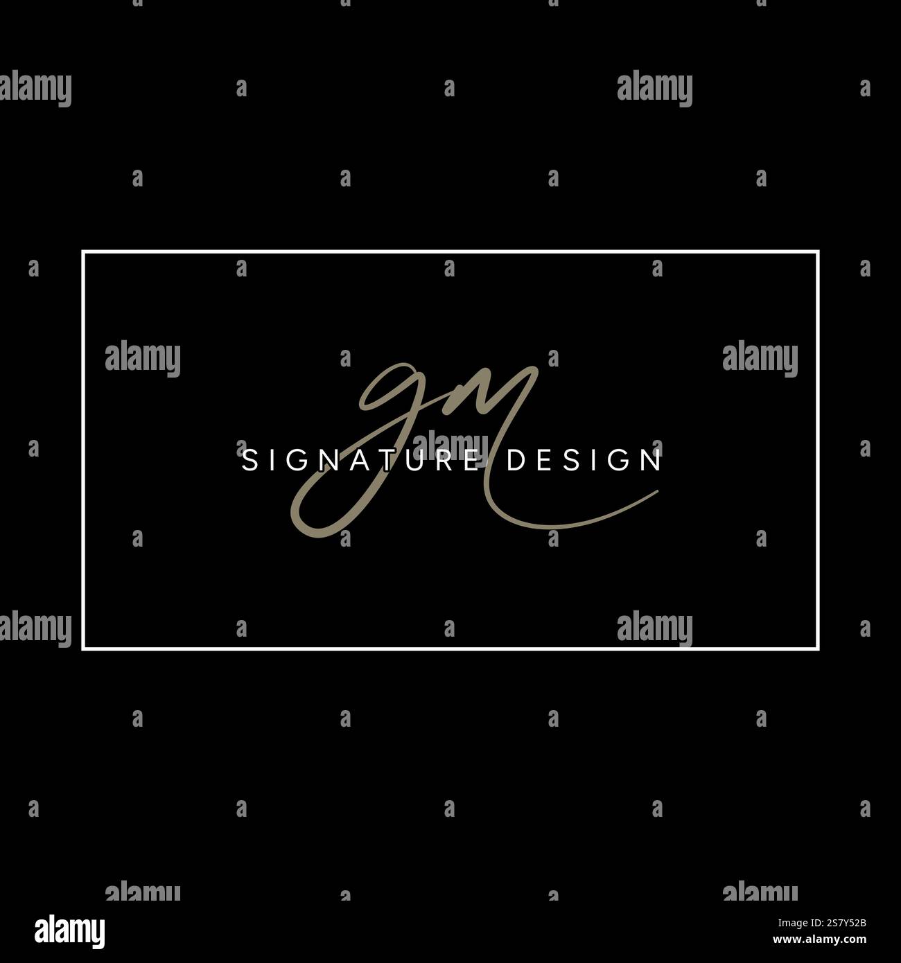 Initial Letter GM Vector Logo Template in handwritten Signature Style ...