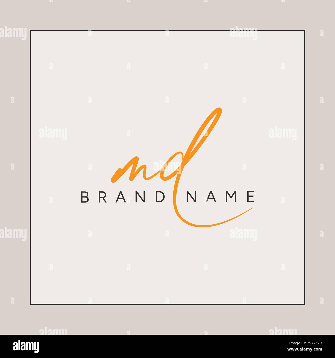 MD Handwritten Signature logo - Vector Logo Template for Beauty ...