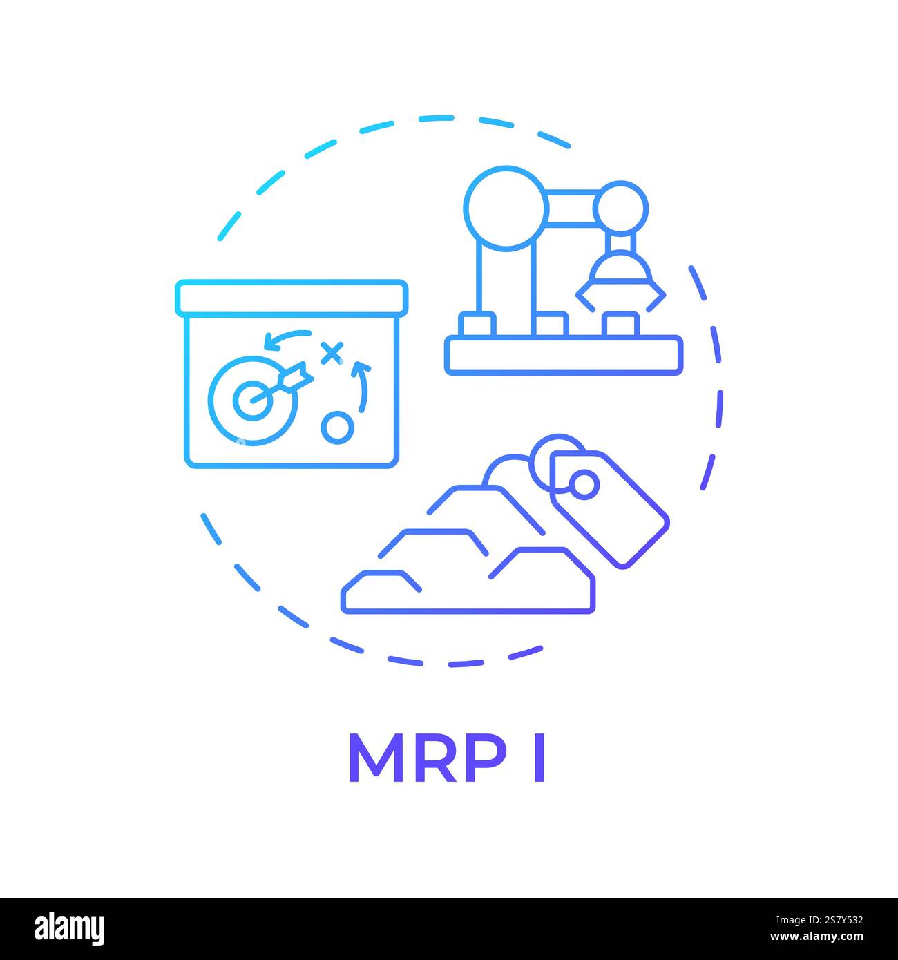Material requirements planning blue gradient concept icon Stock Vector ...