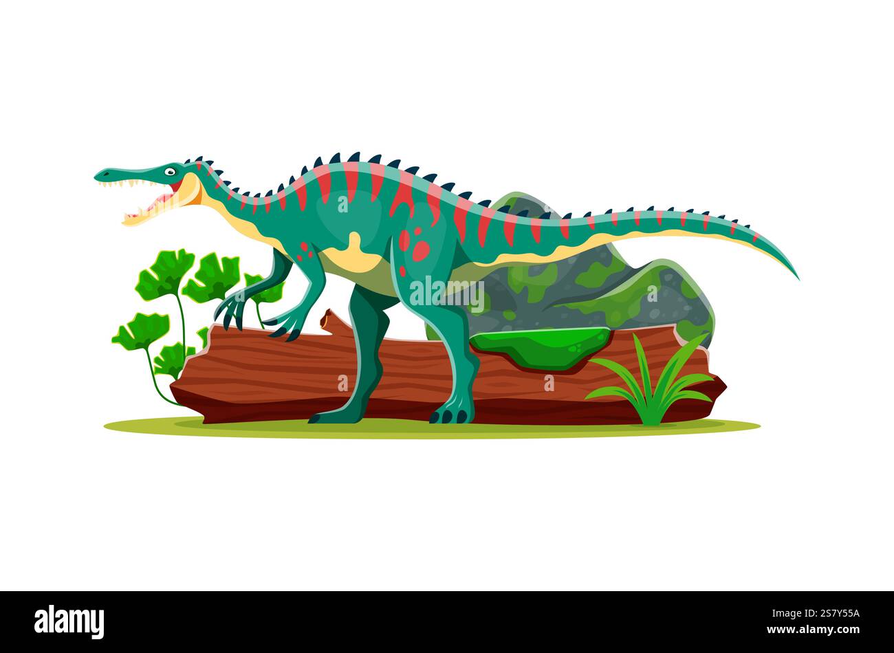 Dinosaur or prehistoric lizard Suchomimus for cartoon dino character ...