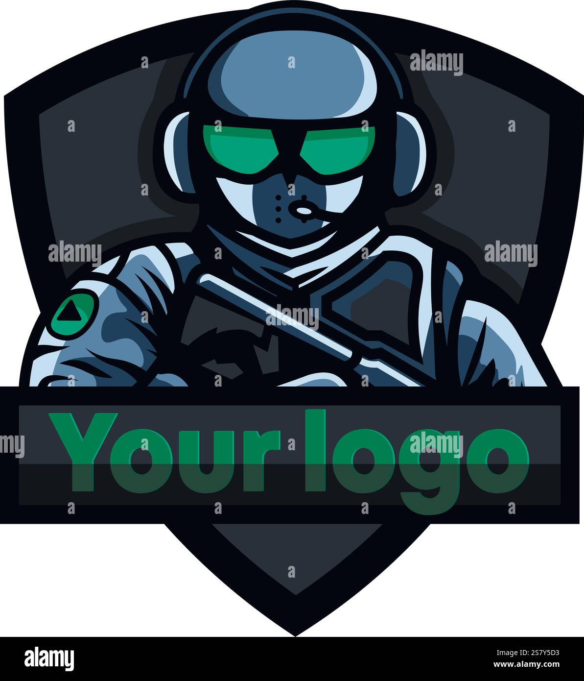 Esports logo with a character in military style. Special forces soldier ...