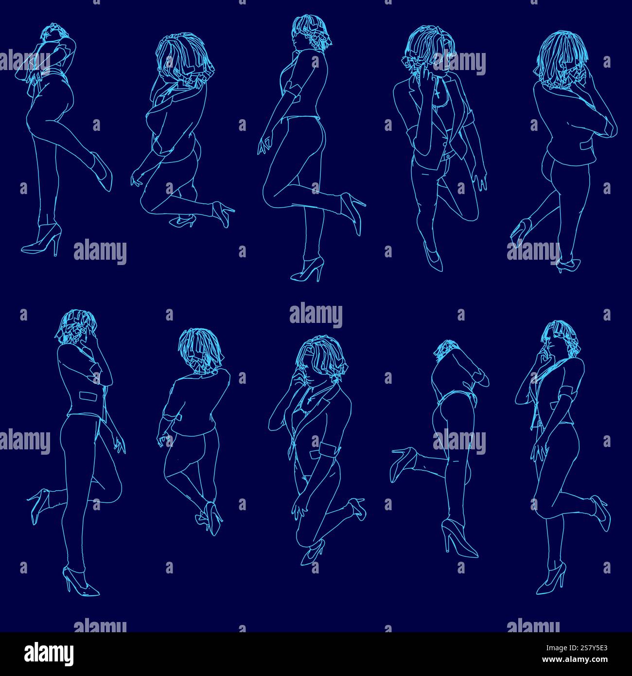 Scene women in dance Stock Vector Images - Alamy