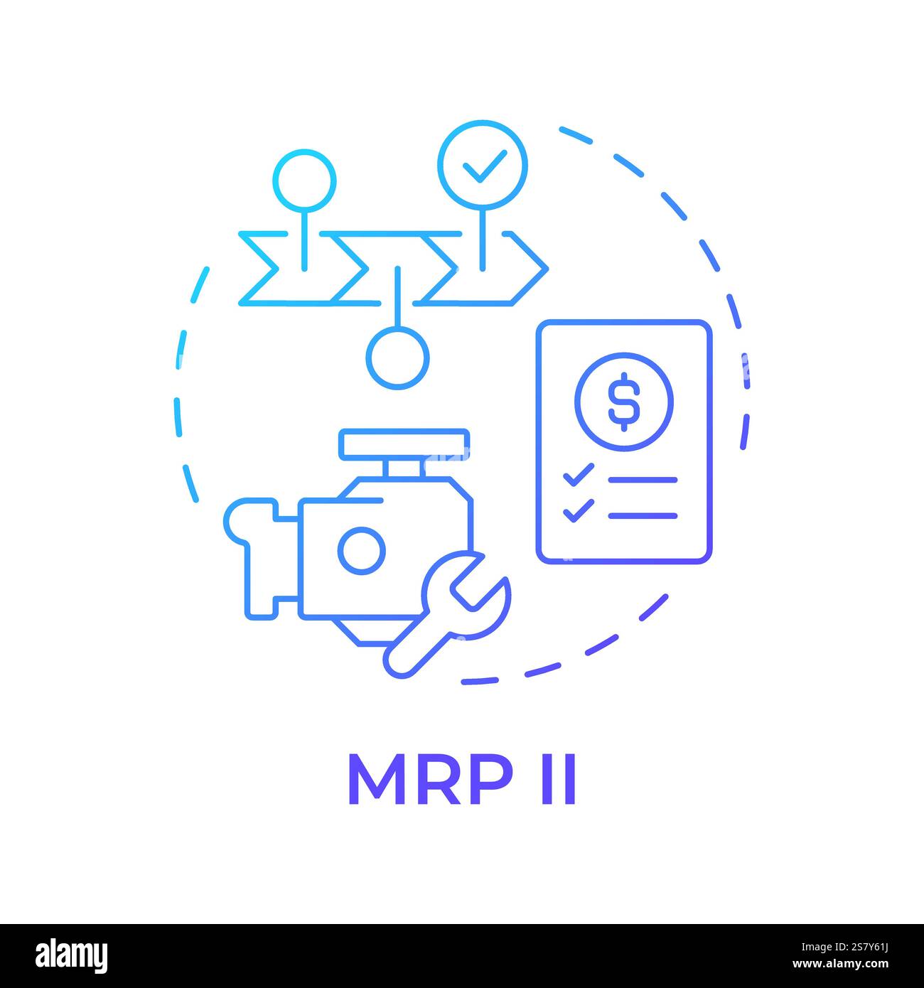 Manufacturing resource planning blue gradient concept icon Stock Vector Image & Art - Alamy