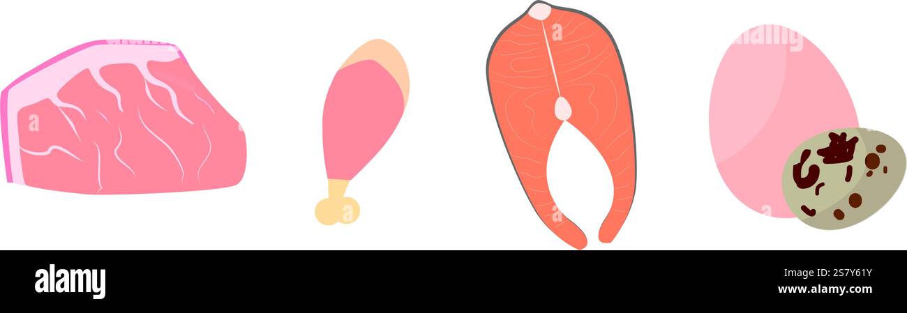 Bacon cartoon cheese chicken Stock Vector Images - Alamy