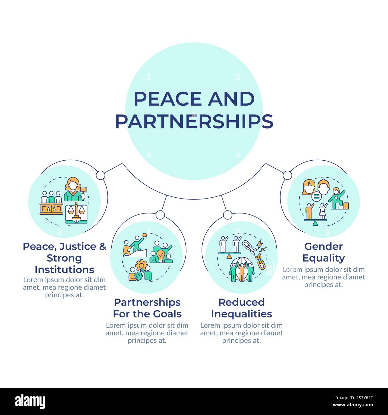 Social inequality resolve circular diagram infographic Stock Vector ...