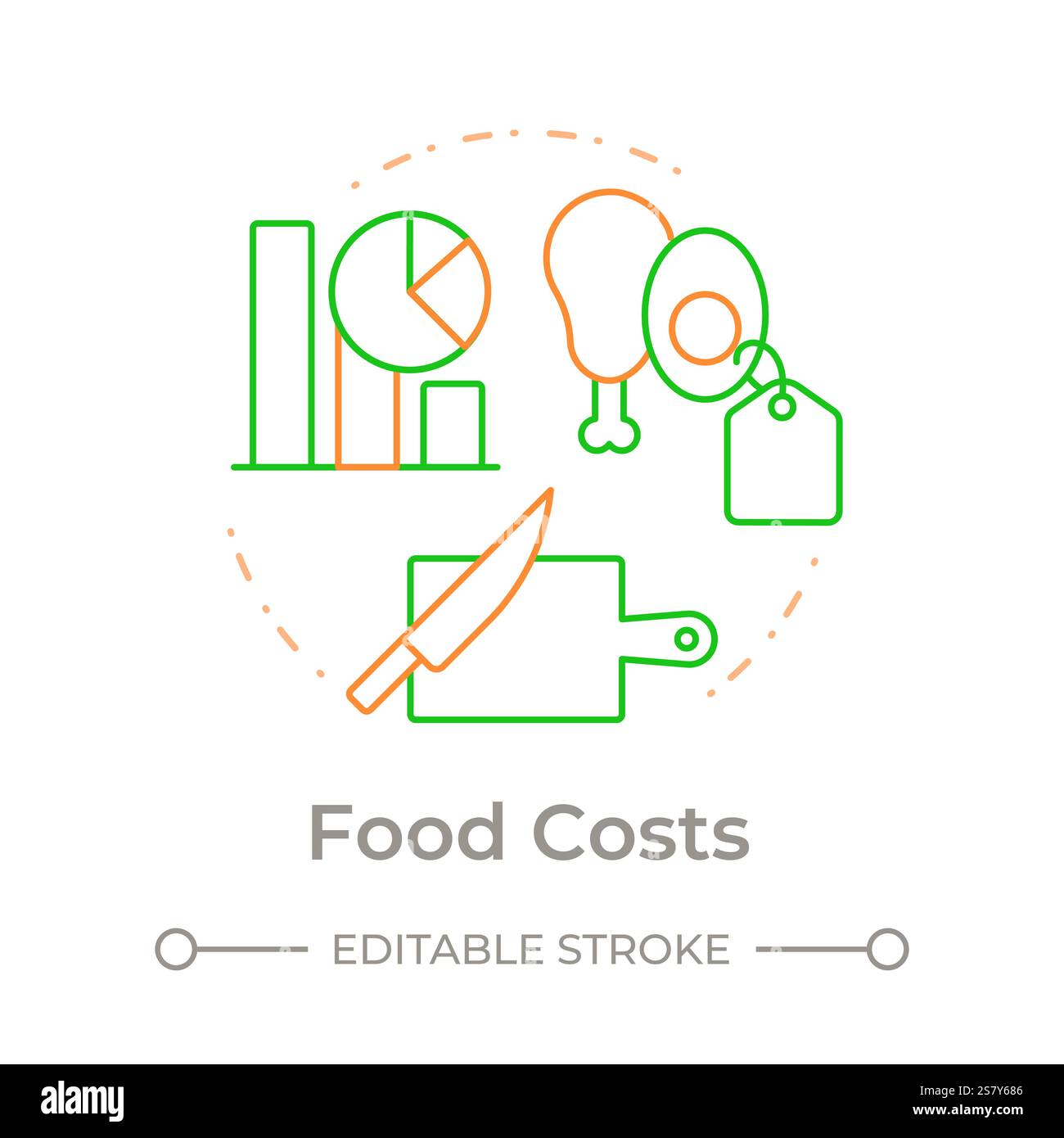 Food costs Stock Vector Images - Alamy