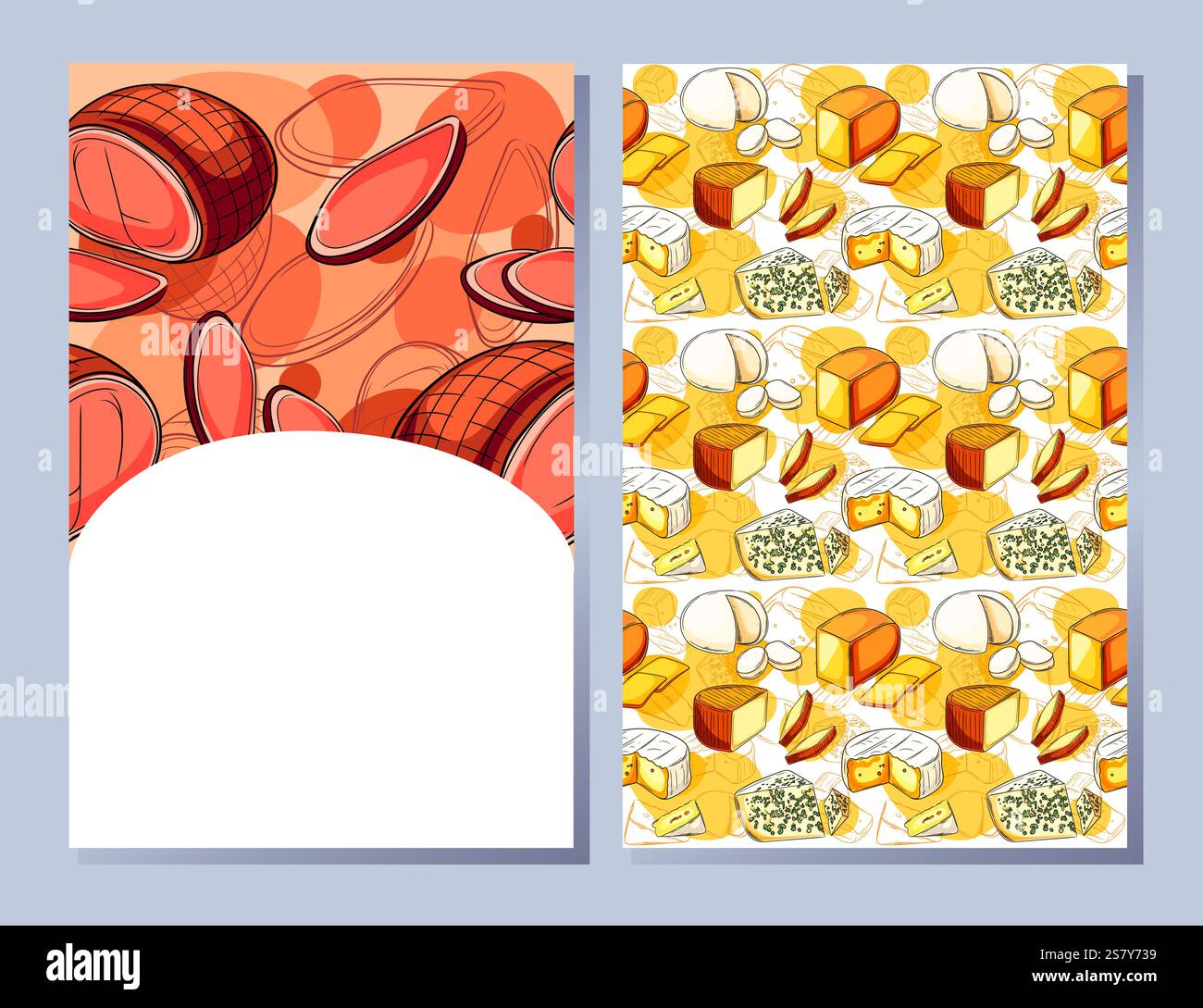 Assorted cheese collection with various types and slices in horizontal ...