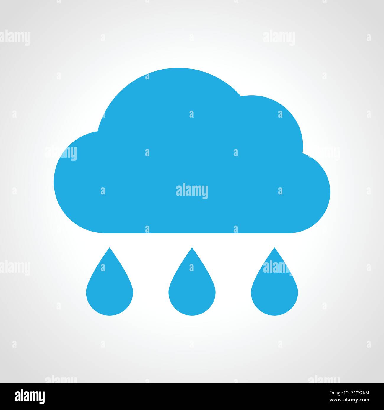 Cloud rain Icon. Multicolored weather icon on white background. Vector ...